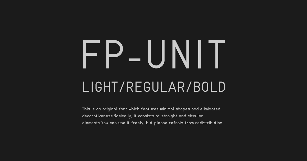 FP-UNIT FONT DOWNLOAD | FORM::PROCESS