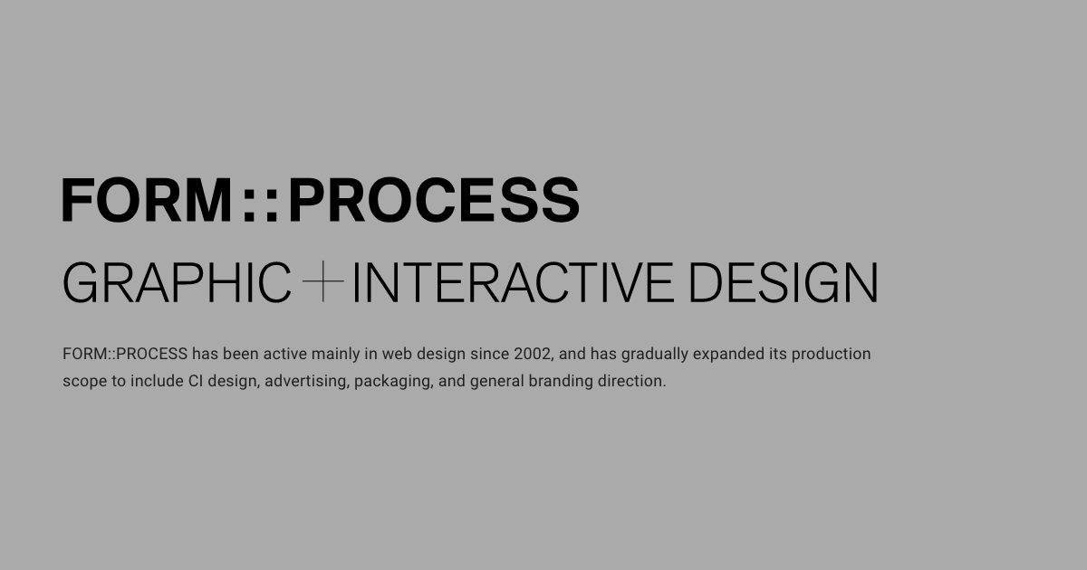 FORM::PROCESS | GRAPHIC + INTERACTIVE DESIGN